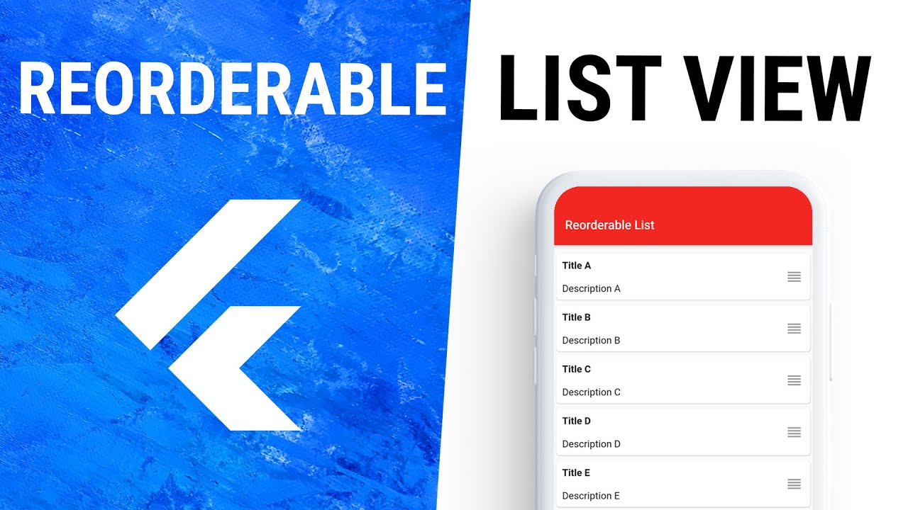 Flutter ReorderableListView Widget