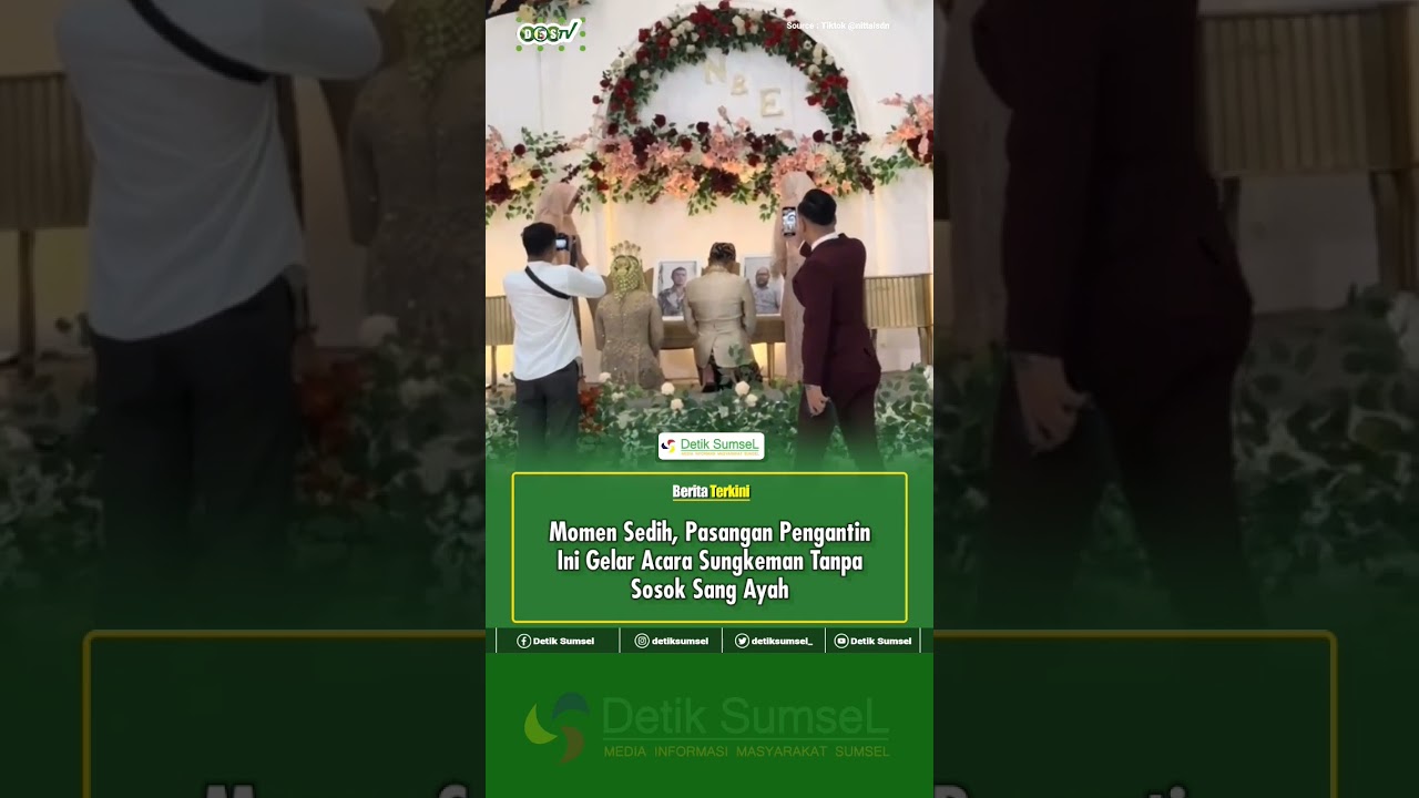 Momen Sedih, Pasangan Pengantin Ini Gelar Acara Sungkeman Tanpa Sosok Sang Ayah