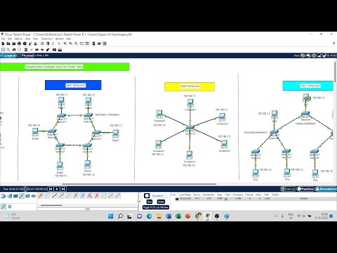 Types of Topologies - Part3 (Star Topology Live Demonstration using Cisco Packet Tracer)
