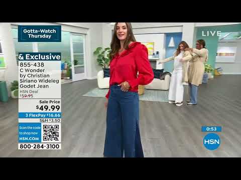 C Wonder by Christian Siriano Wideleg Godet Jean