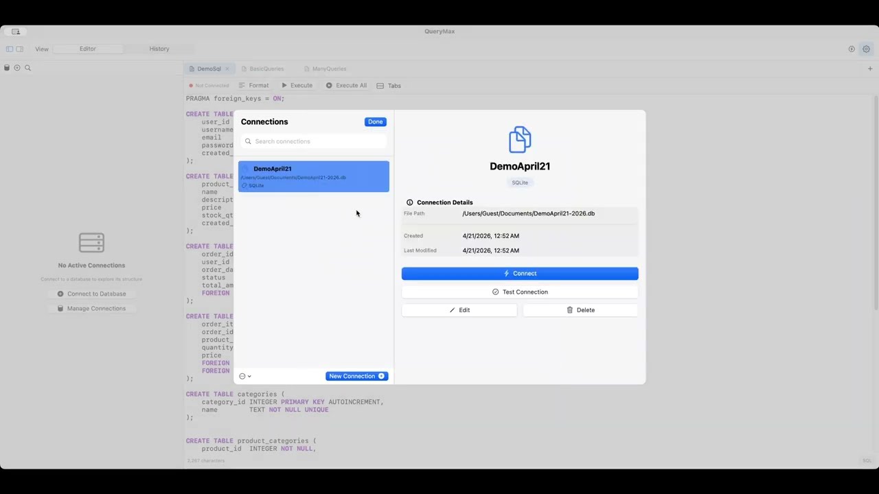 Querymax Database Management Intro