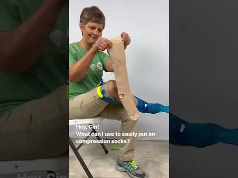 Hey, Cin! What can I use to easily put on compression socks?