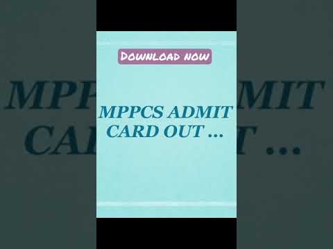 MPPSC ADMIT CARD#shorts