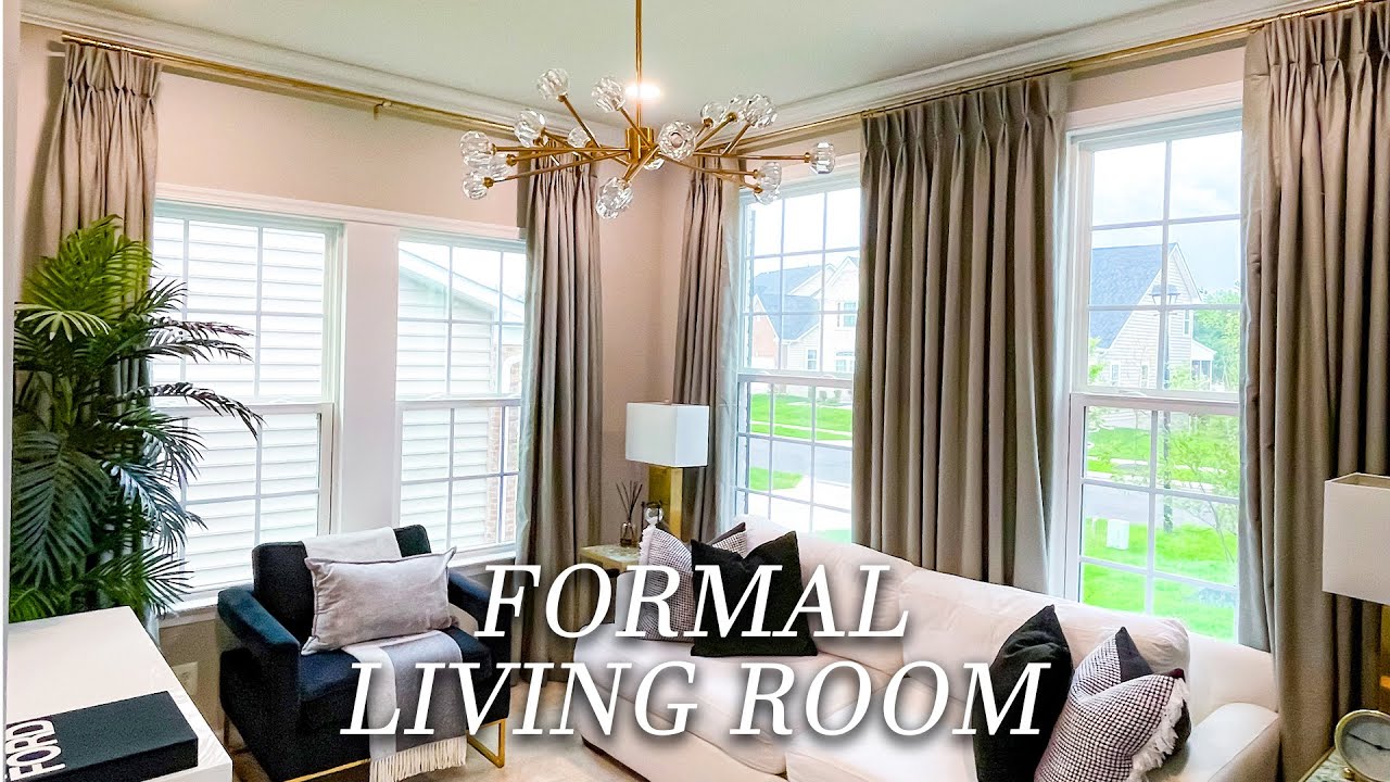 BED BATH AND BEYOND CURTAIN RODS | Formal Living Room Makeover/Tour