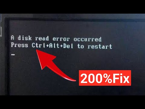 Fix - a disk read error occurred press Ctrl+Alt+Del to restart Windows 7 or Windows 10