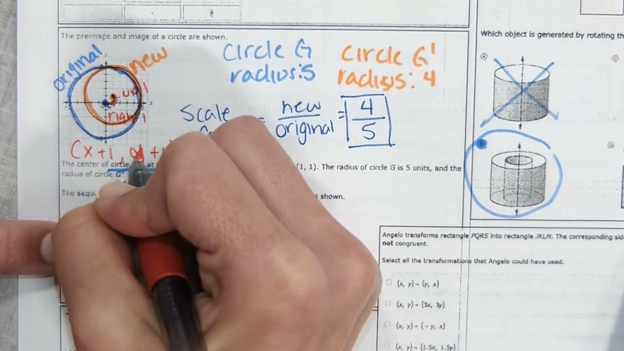 Florida B.E.S.T. Geometry EOC Online Practice Test Page 3-4| Problems Explained by a Teacher