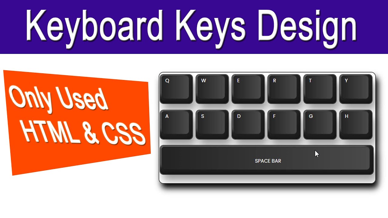 HTML & CSS Only Keyboard Keys Ui Design | HTML & CSS Speed Code