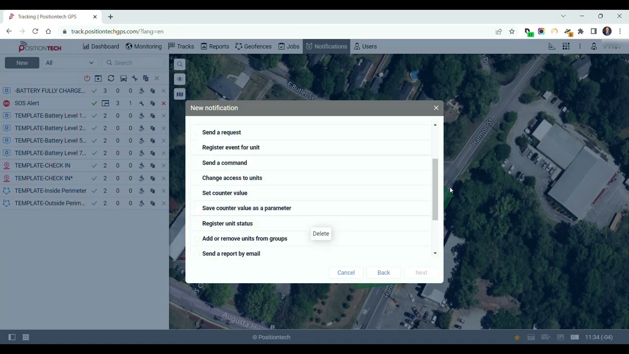 PositionTech GPS - Creating Geofences