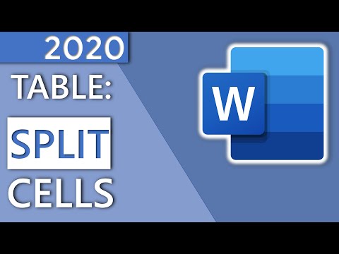 How to Split Table Cells in Word - in 1 MINUTE (HD 2020)
