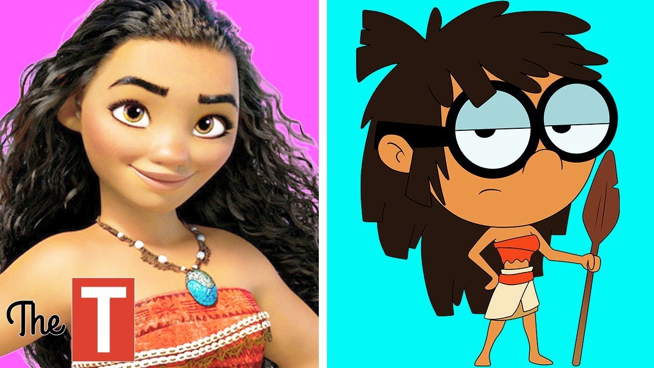 10 Disney Princesses Mashup As The LOUD HOUSE
