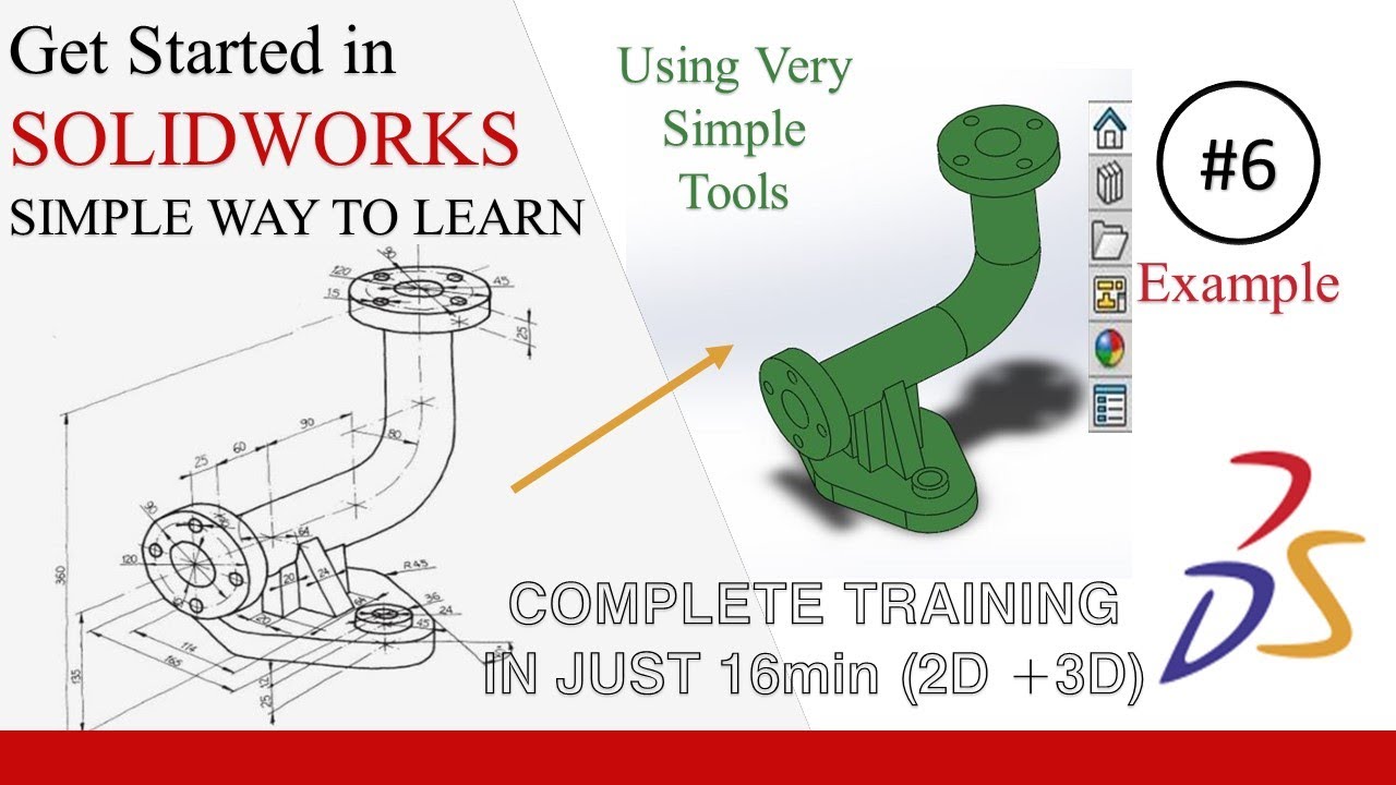 Lecture#6 |  SOLIDWORKS TUTORIAL for beginner Exercise 06 | for Mechanical engineering | #Example 6