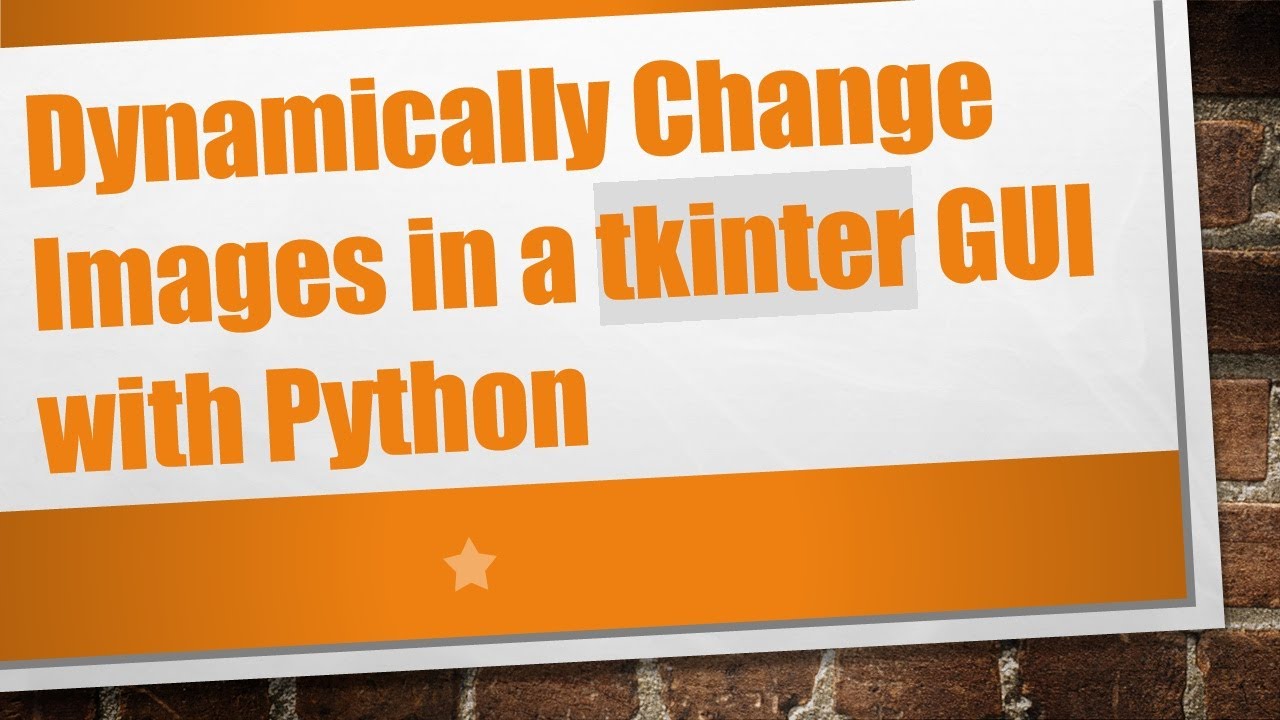 Dynamically Change Images in a tkinter GUI with Python