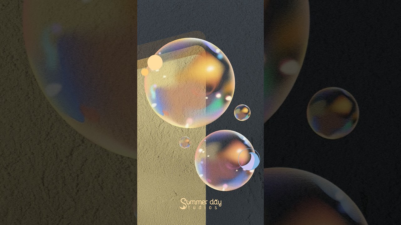 I made bubbles using just vector mesh gradients in adobe illustrator