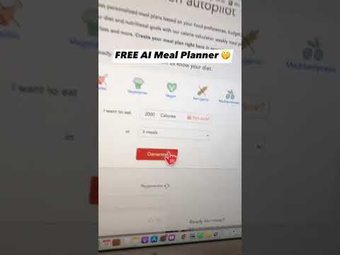 AI meal planner #foryou #fyp #mealplanner