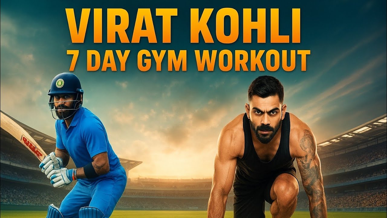 “Virat Kohli 7 Days Workout Plan for Cricketers 🏏 | Transform Like King Kohli 💪” 🏋