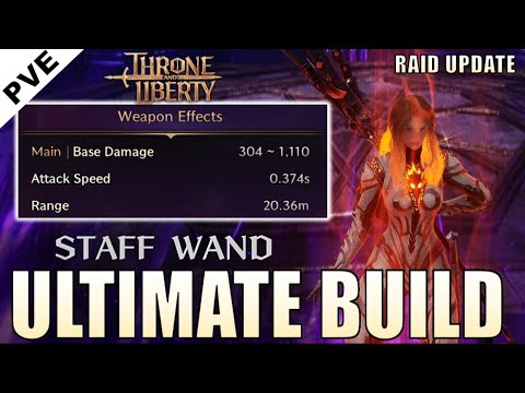 Throne & Liberty - My Best Invocator Damage Build! - New Raid on Easy Mode - Wand Staff Guide