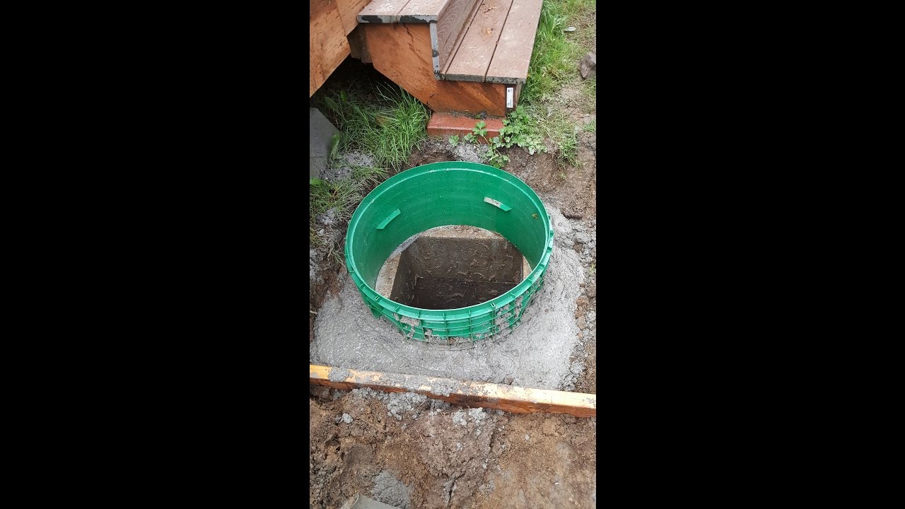 Install round septic riser to square septic riser