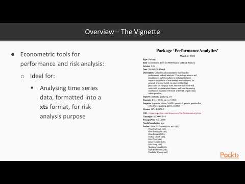 Learn Quantitative Finance with R R Warm Up –Introduction to PerformanceAnalytics | packtpub com ...