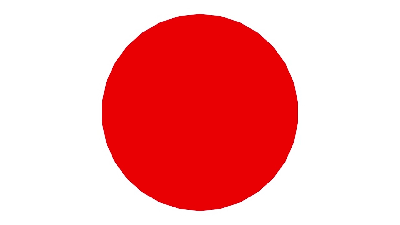 Red Triacontagon White Background Scale Down