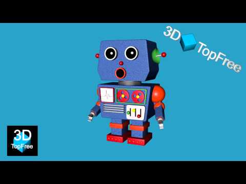 Toy old robot - 3D Free Models - (c4d obj 3ds ) - www.3dtopfree.com