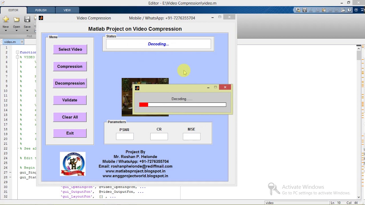 Video Compression Using Matlab