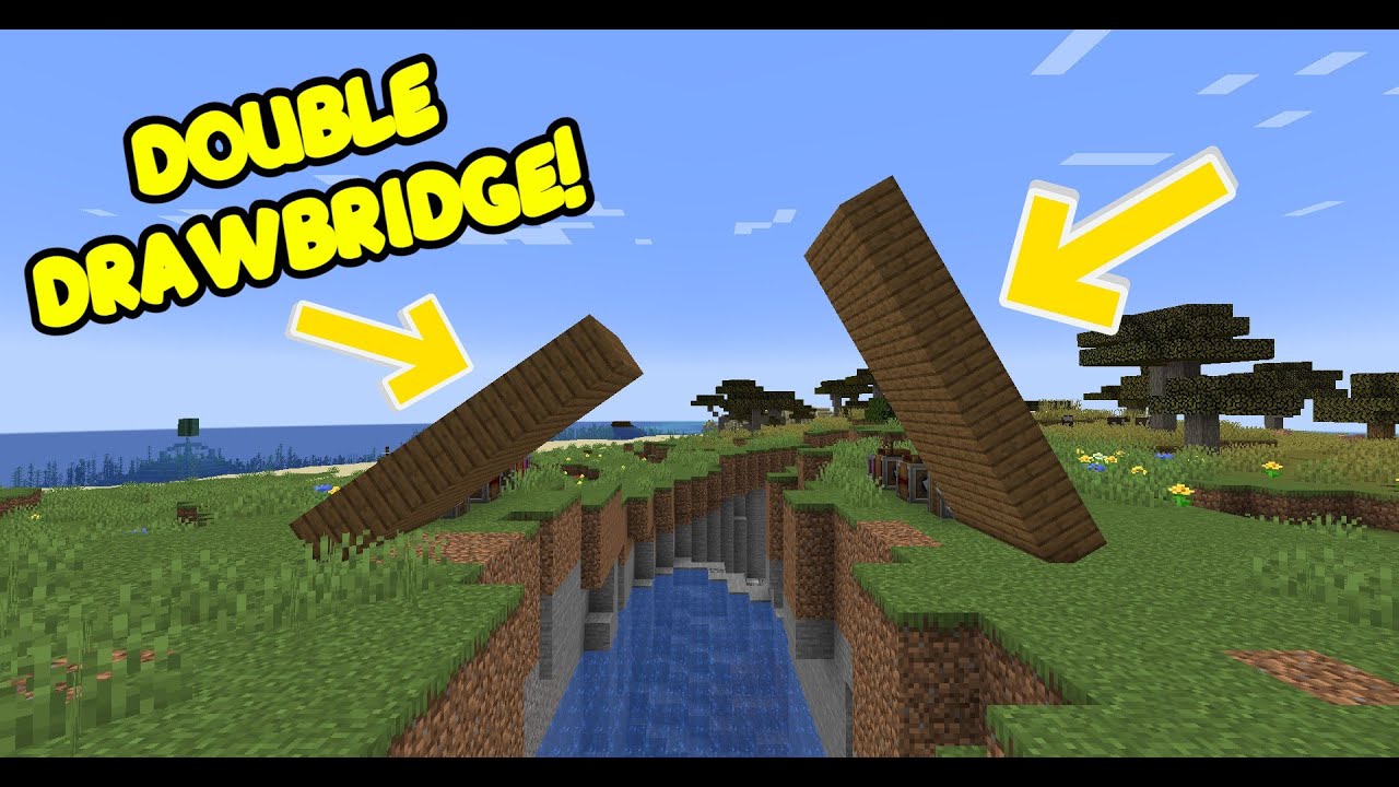 How to make a WORKING DRAWBRIDGE in Minecraft! Part 2 [Create Mod]