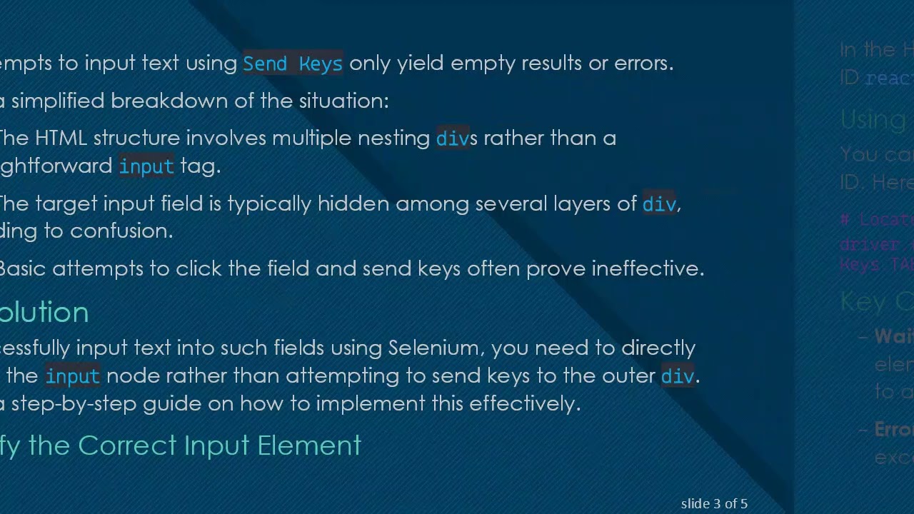 Resolving the Python Selenium Send Keys Issue: How to Input Text in Custom Select Fields