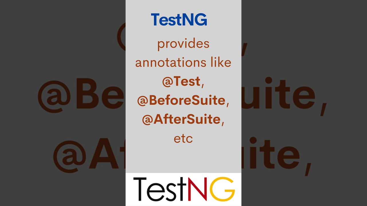 TestNG Annotations #testng