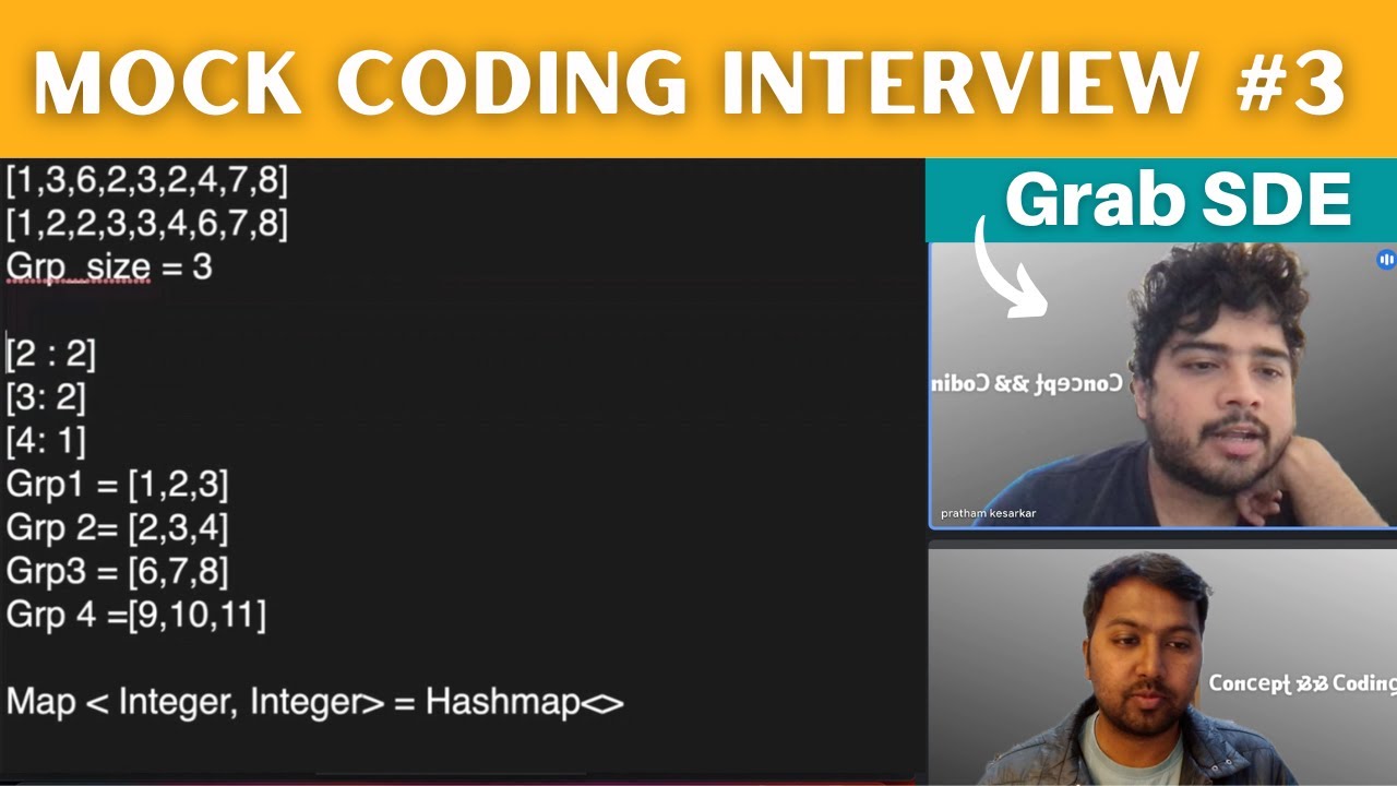 Mock Coding Interview of Grab SDE | Microsoft Coding Interview Preparation | 846. Hand of Straights