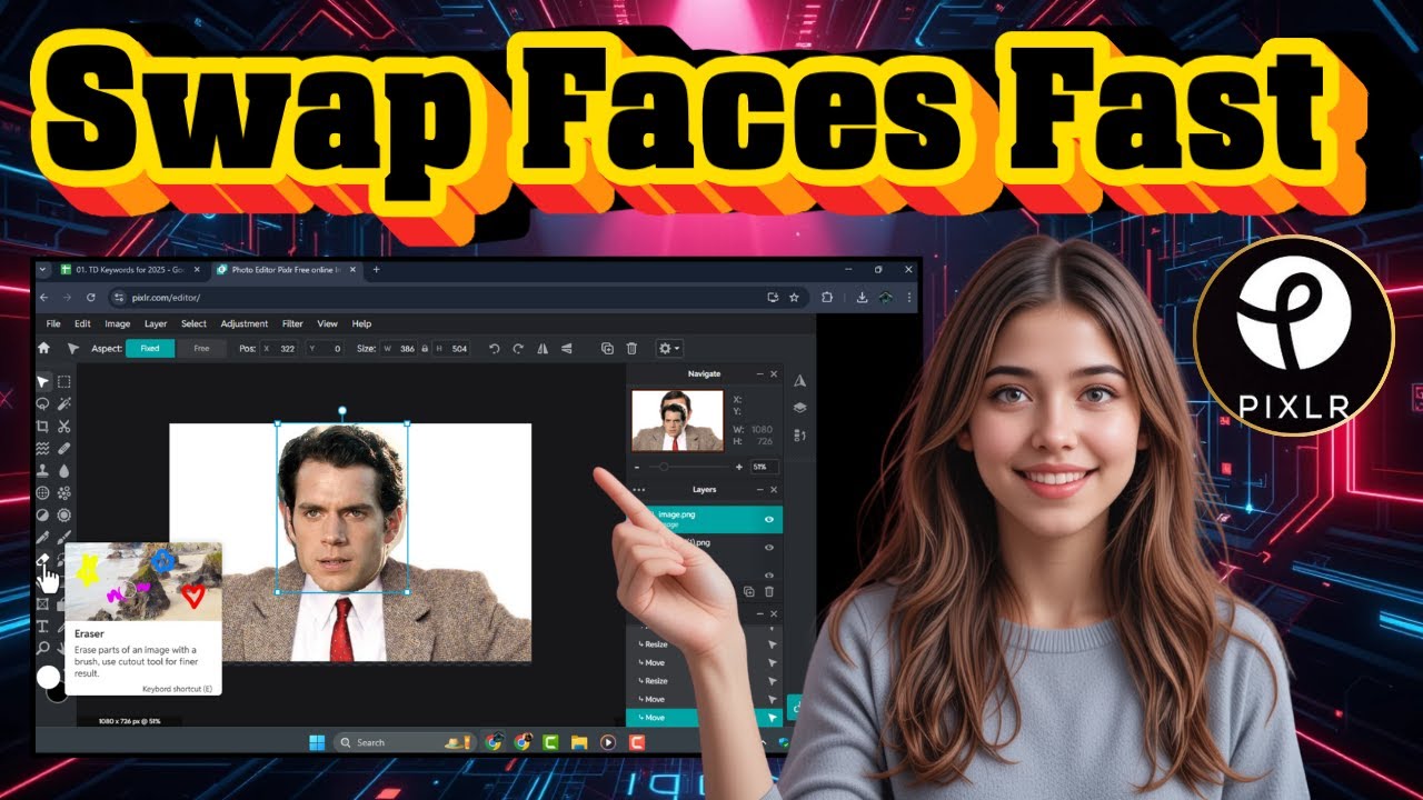 How To Switch Faces Using Pixlr | Fun Photo Editing Tutorial (2025)