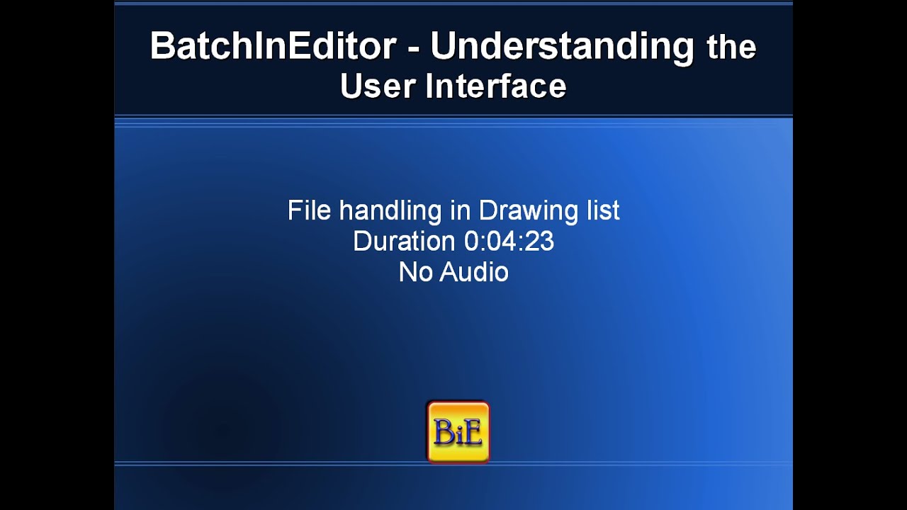 BatchInEditor - File handling in batch process