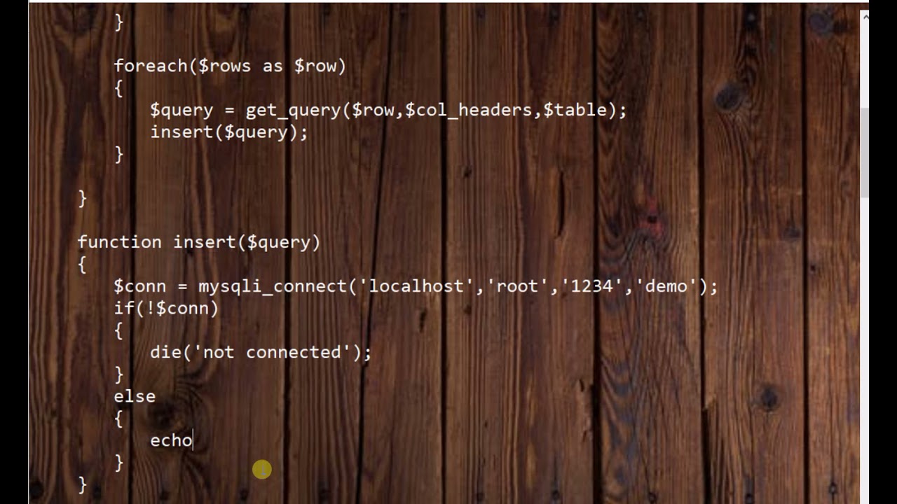Bulk Insert CSV data into MySQL from PHP Code (Generic Method works for any CSV file) - Part 3/3