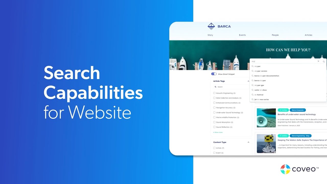 Powerful Search Capabilities of Coveo for Website Search