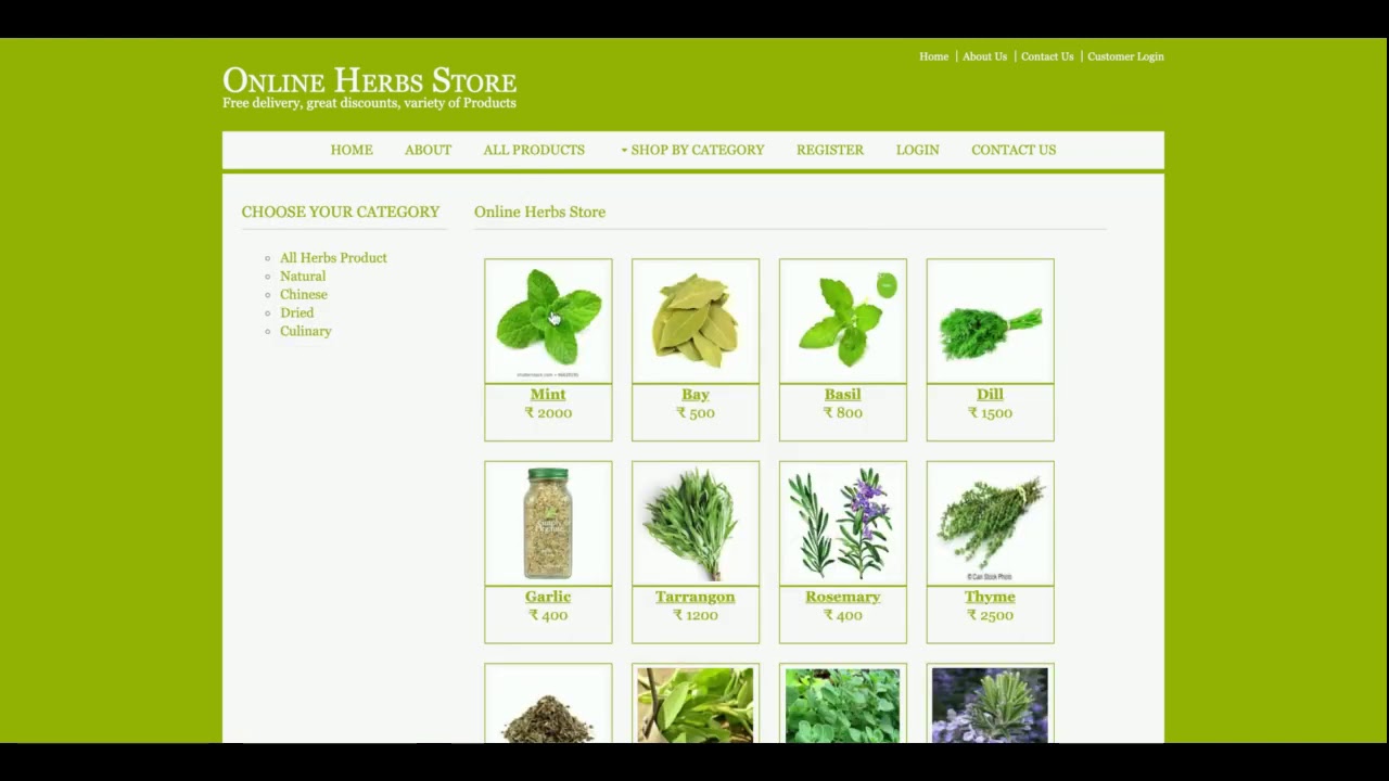 Online Herbs Store | Java JSP Servlet Project Tutorial | Java JSP CRUD Project