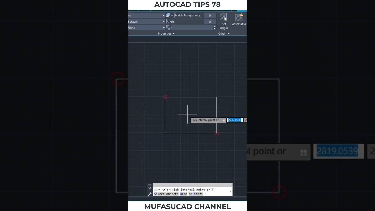 AutoCAD Tips 78 Fix Hatch Enclosed Region #shorts