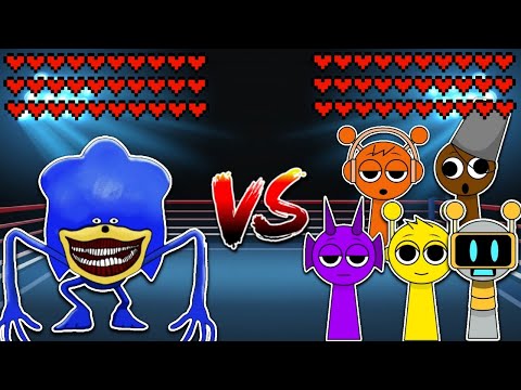 Shin Sonic vs All Sprunki Characters! Meme battle