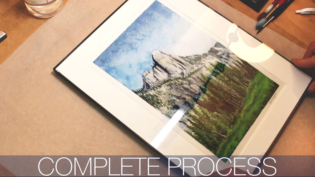 How I Frame my Watercolor Painting / Easy to Follow Process