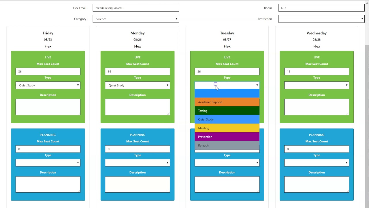 FlexiSCHED - Teacher directions for Planning your Flex Periods