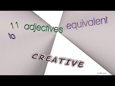creative - 11 adjectives which are synonym of creative (sentence examples)