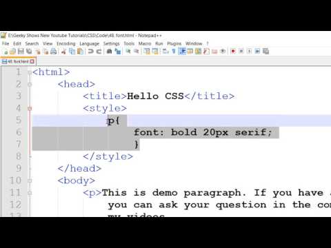 Learn font Shorthand property in CSS Hindi - Mind Luster