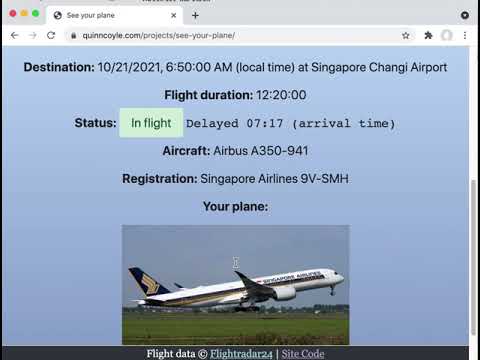 GitHub - qcoyle/see-your-plane: Input flight number and see aircraft ...