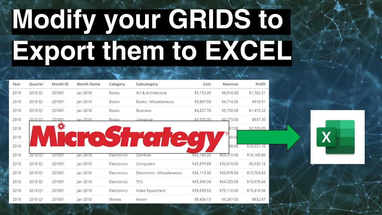 Customize Your Grids for Export to Excel in MicroStrategy