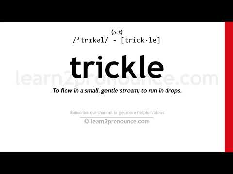 Pronunciation of Trickle | Definition of Trickle