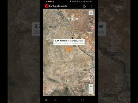 2.7 Earthquake Mentone, Texas 3-27-20