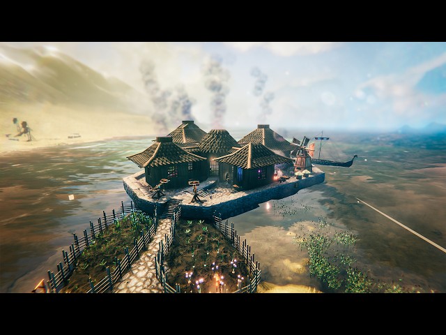 Small huts by the beach Valheim Build