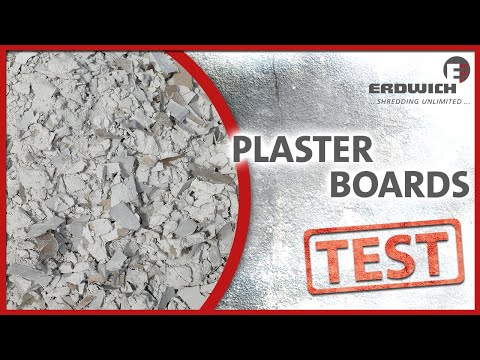 SHREDDING TEST | Plasterboards M465/2-570 | Erdwich Zerkleinerungs-Systeme GmbH