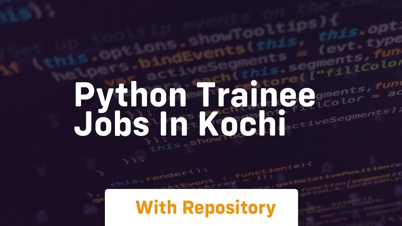 python trainee jobs in kochi