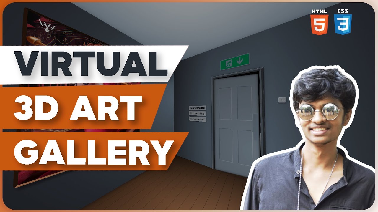 Virtual 3d Art Gallery Website using HTML & CSS | Full Stack Web Development