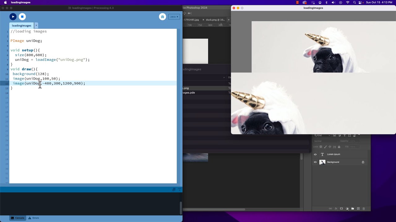 Loading Images in Programming with Processing