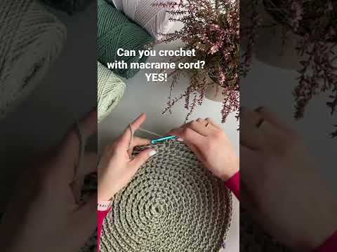 Can you crochet with macrame cord? Yes, you can! 😊🧶